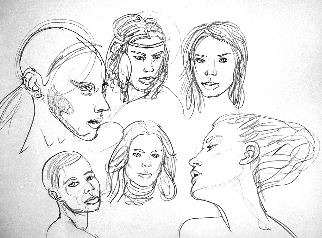 Etude Personnages #15 | Speed Sketching (2min) – Gabriel Uribe Portfolio